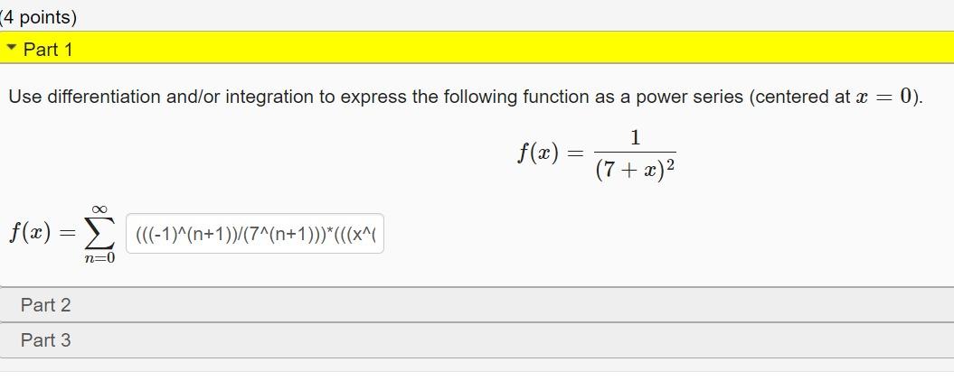 Solved Use differentiation and/or integration to express the | Chegg.com