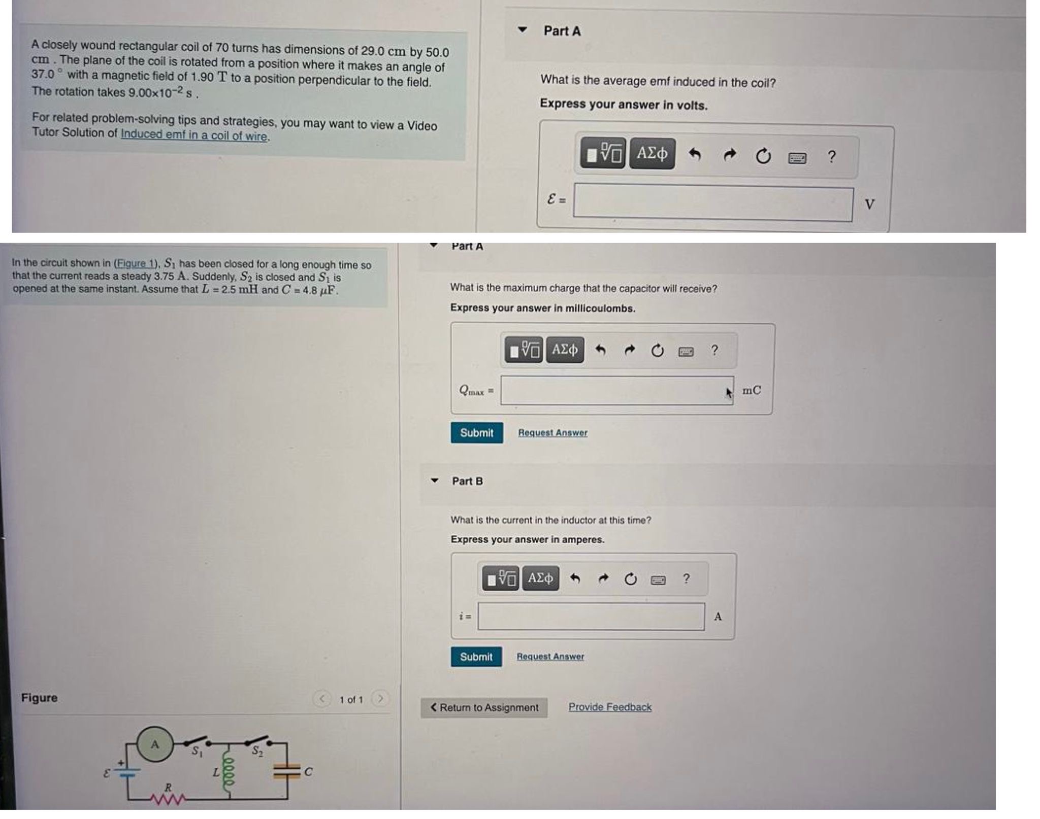 Solved Part AIn the circuit shown in (Figure 1), S1 ﻿has | Chegg.com
