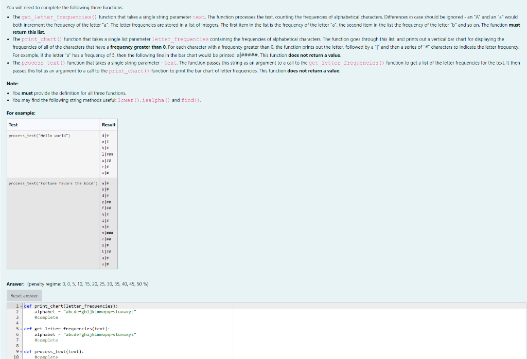 Solved You will need to complete the following three | Chegg.com