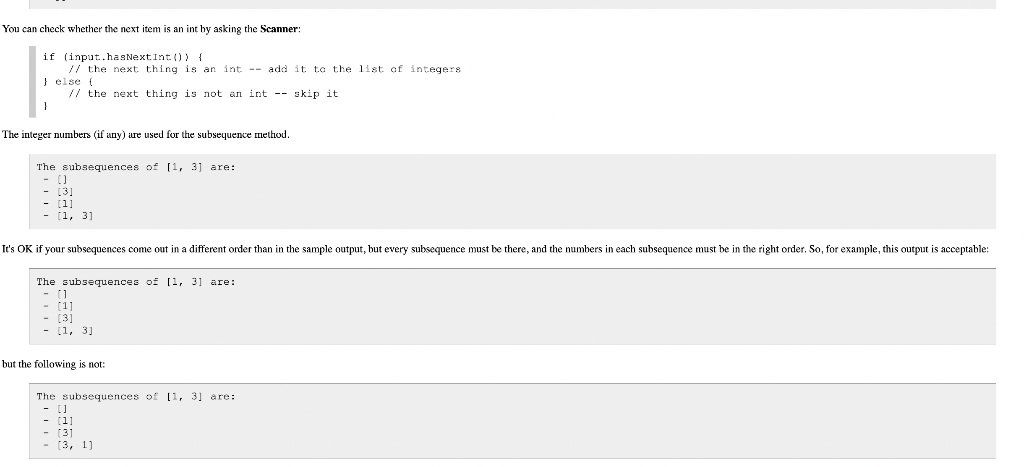 Solved Finding all Subsequences (Recursion) Summary that | Chegg.com
