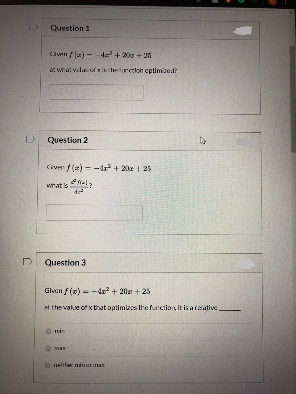 Solved NUMBER 1 For non-numerical answers, answer questions | Chegg.com