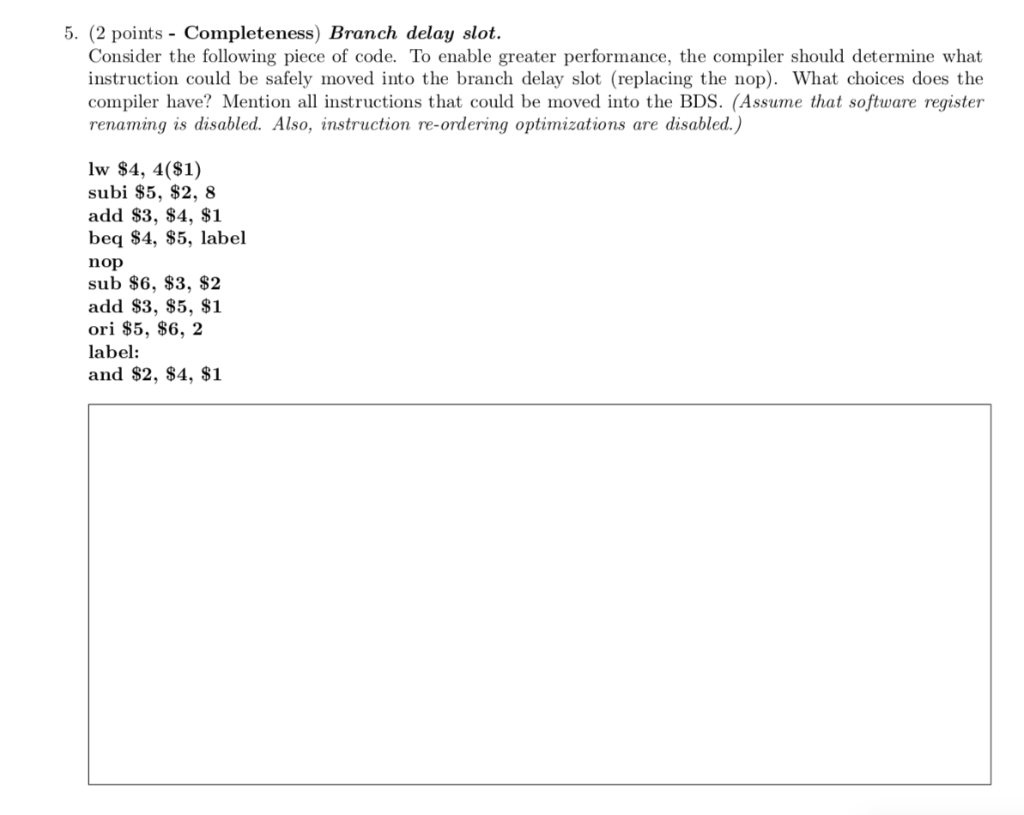 Solved 6. (2 points Completeness) Forwarding Unit Logic. | Chegg.com
