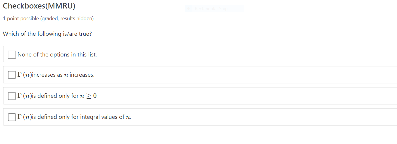 Solved Checkboxes(MMRU) 1 point possible (graded, results | Chegg.com