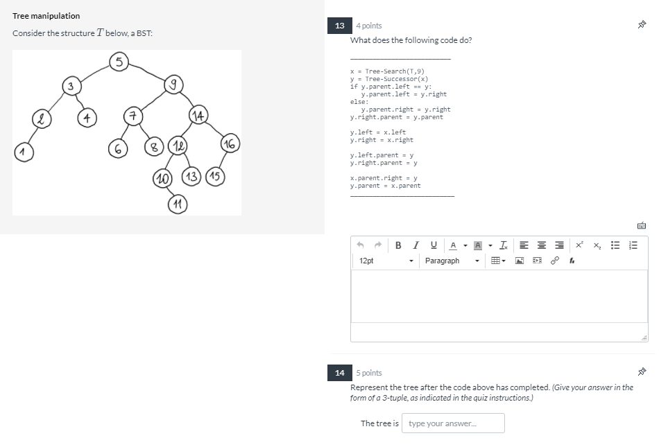 Solved Tree manipulation Consider the structure I below, a | Chegg.com