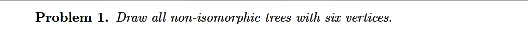 Solved Problem 1 Draw All Non Isomorphic Trees With Six