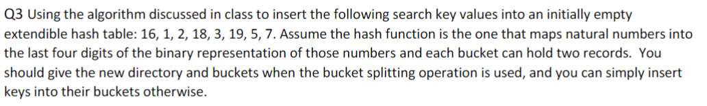 Solved Q3 Using the algorithm discussed in class to insert | Chegg.com