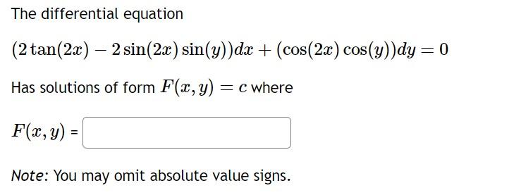 Solved The differential equation | Chegg.com