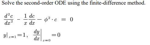 Solved Apply the finite-difference method to the solution of | Chegg.com