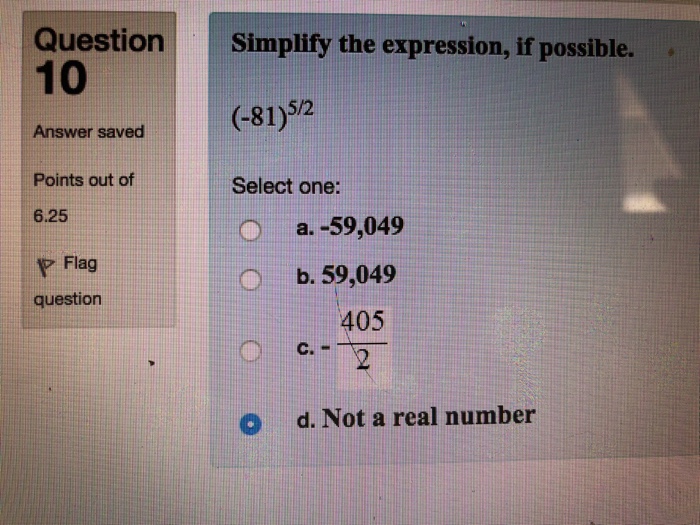 Solved Question Simplify the expression. Write your answer | Chegg.com