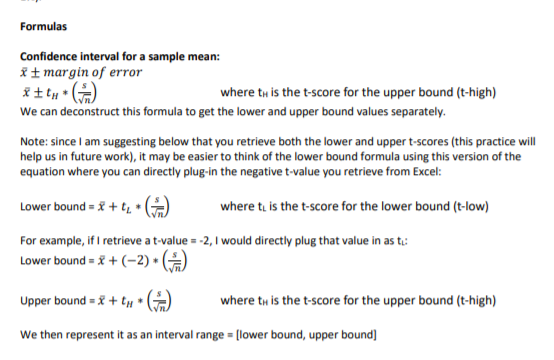 Solved Use the following formulas to return the t-scores you | Chegg.com