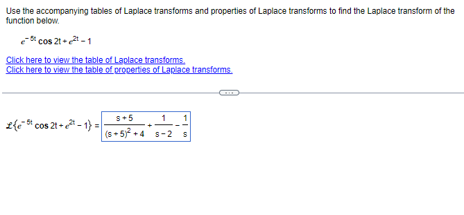 Solved Use the accompanying tables of Laplace transforms and | Chegg.com