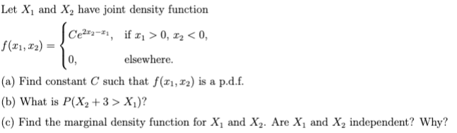 Let X1 and X2 have joint density function | Chegg.com