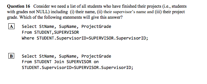 Solved Consider the following database with the two tables | Chegg.com