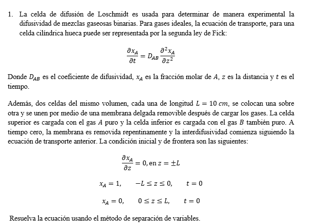 Solved La ﻿celda de ﻿difusión de ﻿Loschmidt es ﻿usada para | Chegg.com