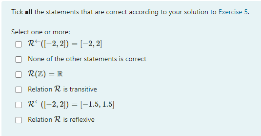 Solved 5. (Binary relations) Consider the relation RCRR | Chegg.com
