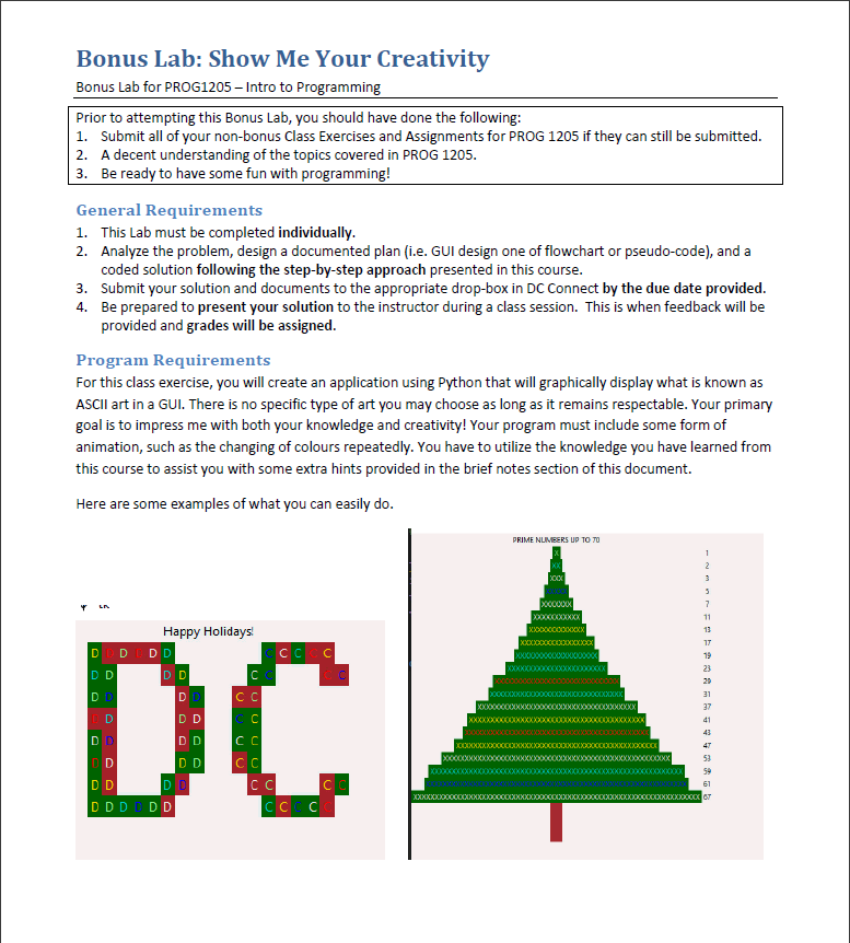 Solved Bonus Lab: Show Me Your Creativity Bonus Lab for | Chegg.com
