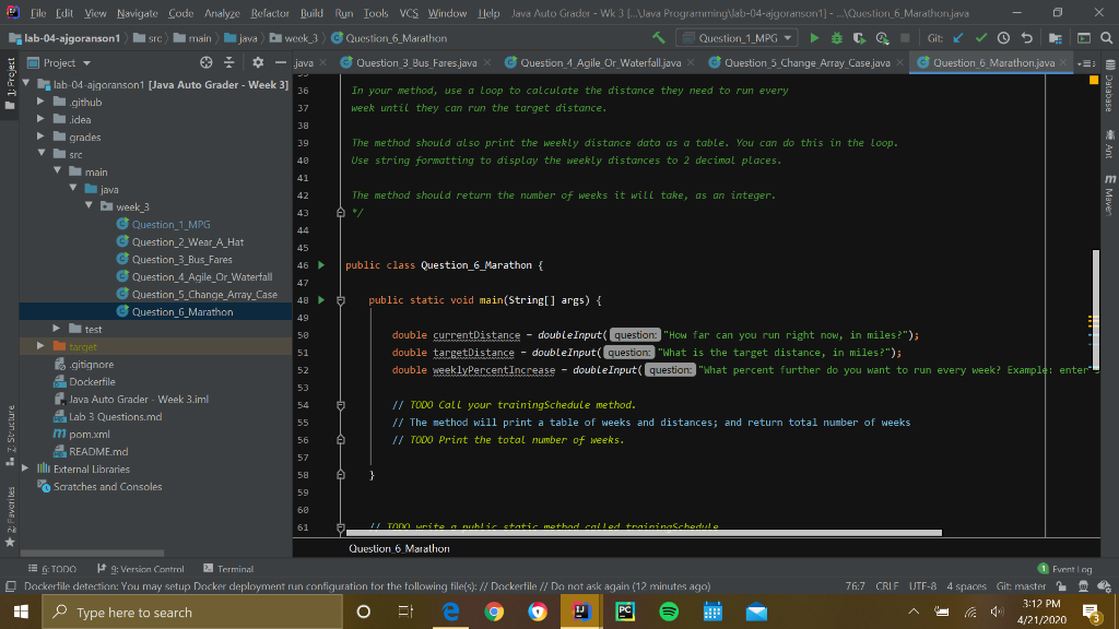 package week_3; import static | Chegg.com