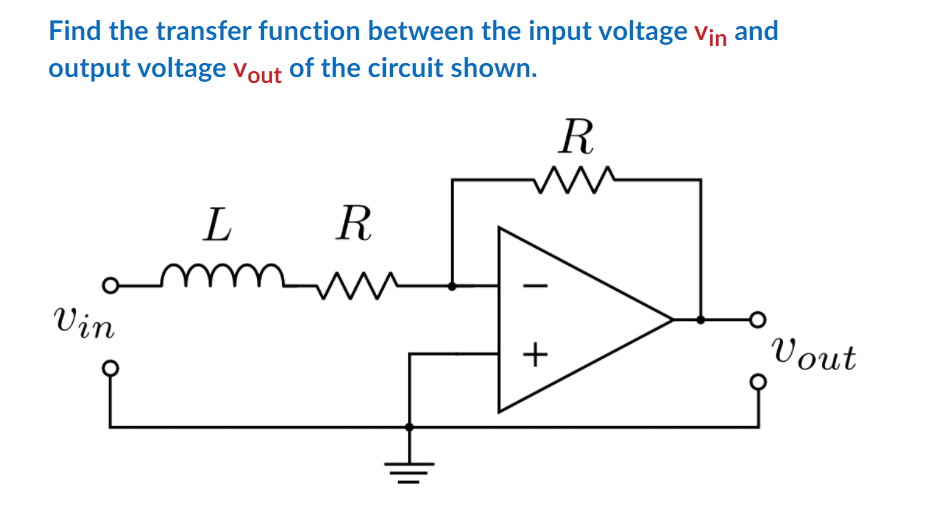 Solved Find the transfer function between the input voltage | Chegg.com