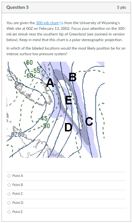Solved You are given the 300 -mb chart ⊟ from the University | Chegg.com
