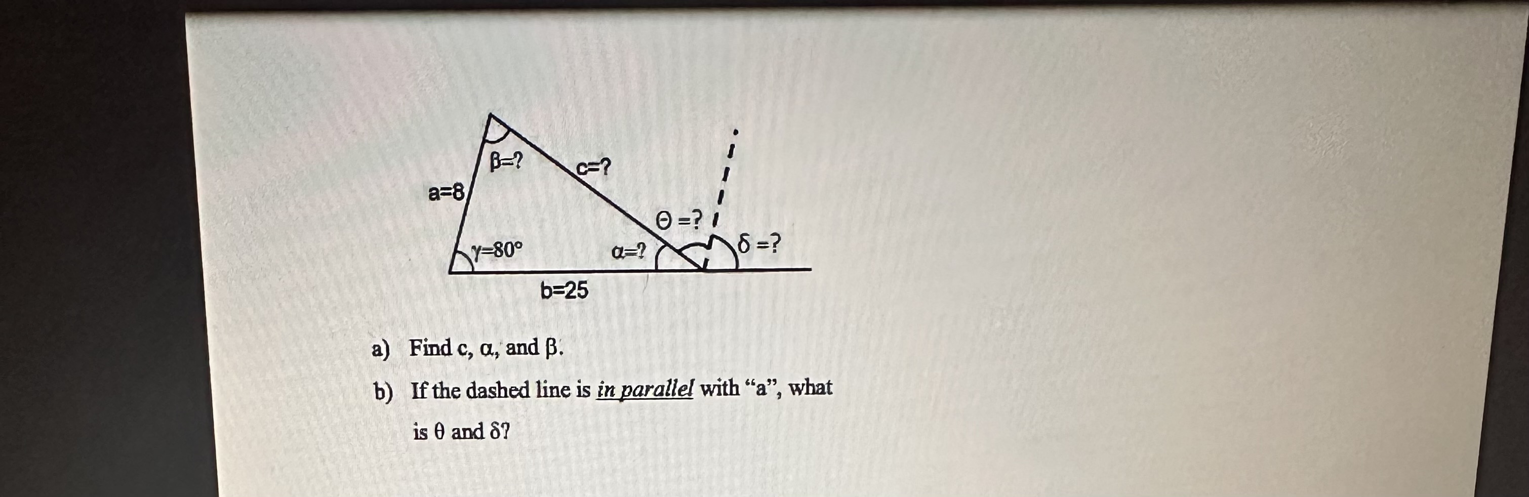 Solved a) ﻿Find c,α, ﻿and β.b) ﻿If the dashed line is in | Chegg.com