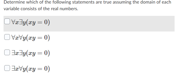 Solved Determine which of the following statements are true | Chegg.com