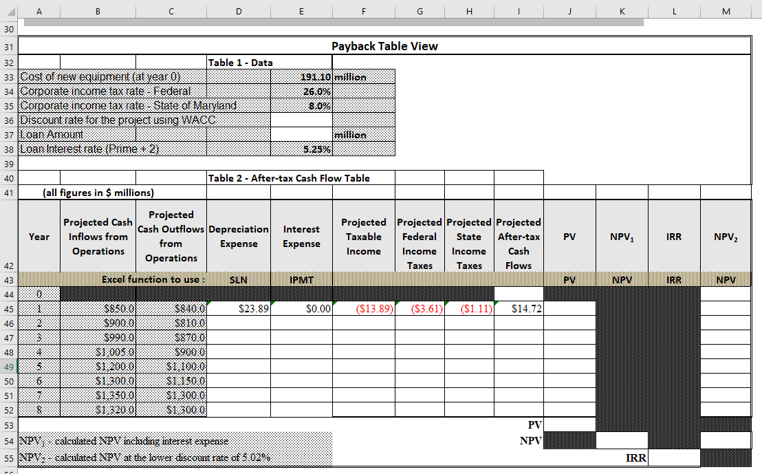 After-Tax Cash Flow Re-evlauation and Payback | Chegg.com