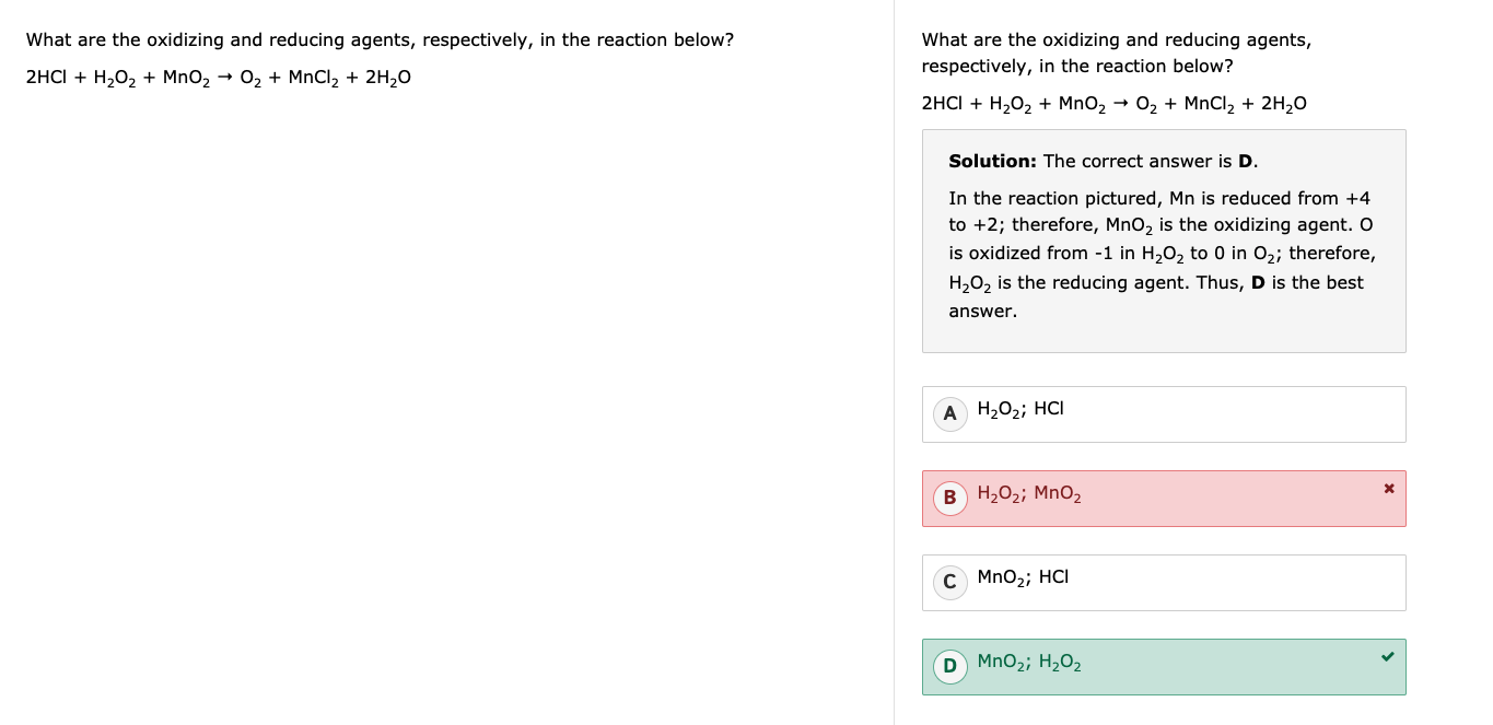 Solved Can you list all the oxidation numbers. Also, in H2O2 | Chegg.com