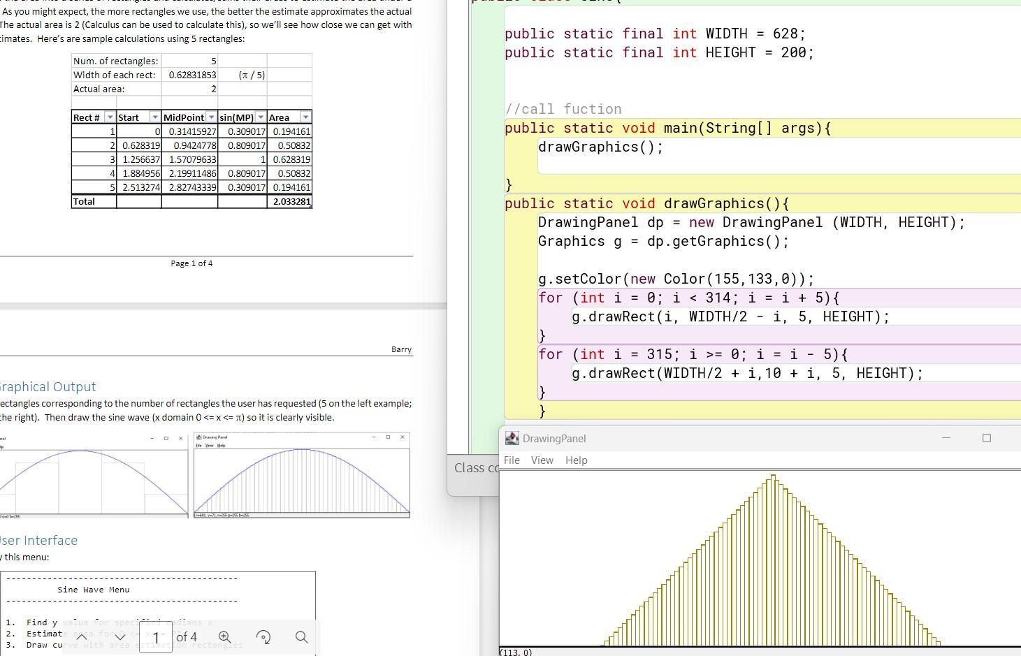How do fix my for loop (right )to get something like | Chegg.com