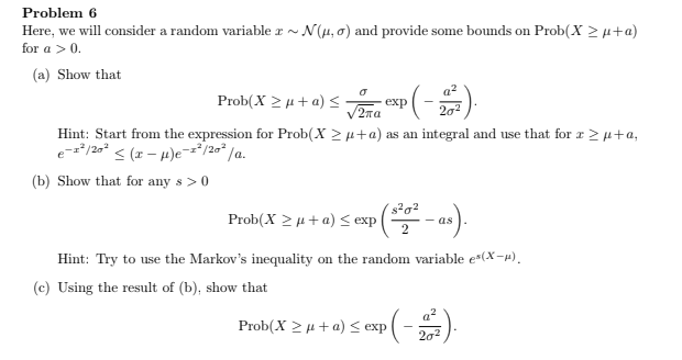 Problem 6 Here, we will consider a random variable | Chegg.com