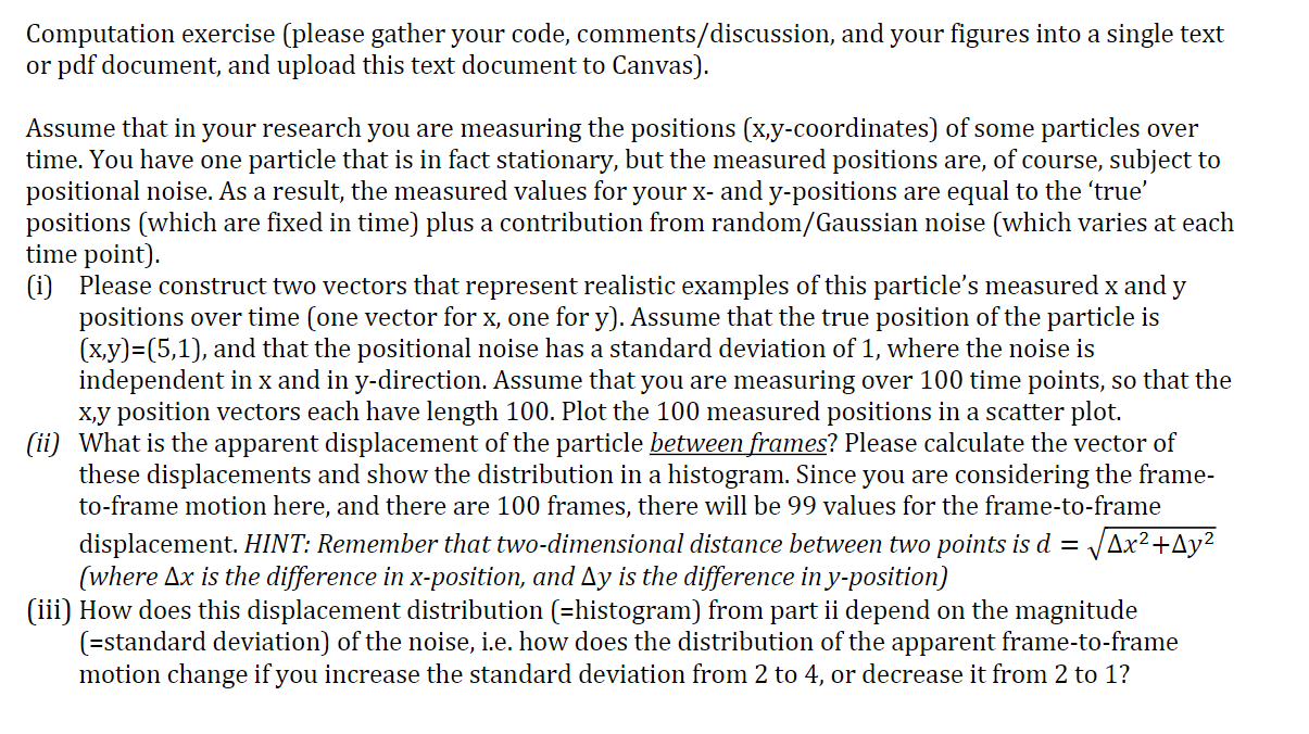 Computation exercise (please gather your code, | Chegg.com