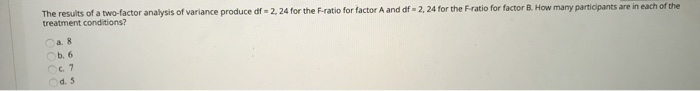 Solved The results of a two-factor analysis of variance | Chegg.com