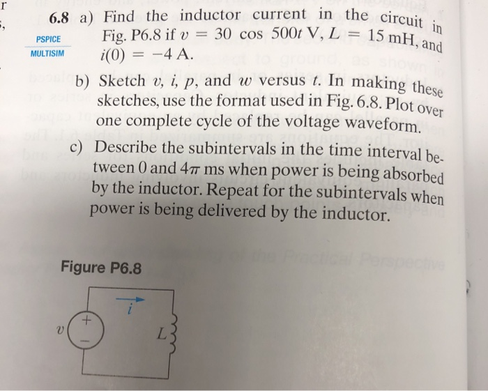 Solved find the inductor current in the circuit in | Chegg.com