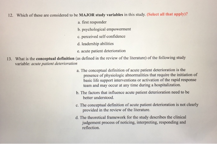 Solved Which of these are considered to be MAJOR study | Chegg.com