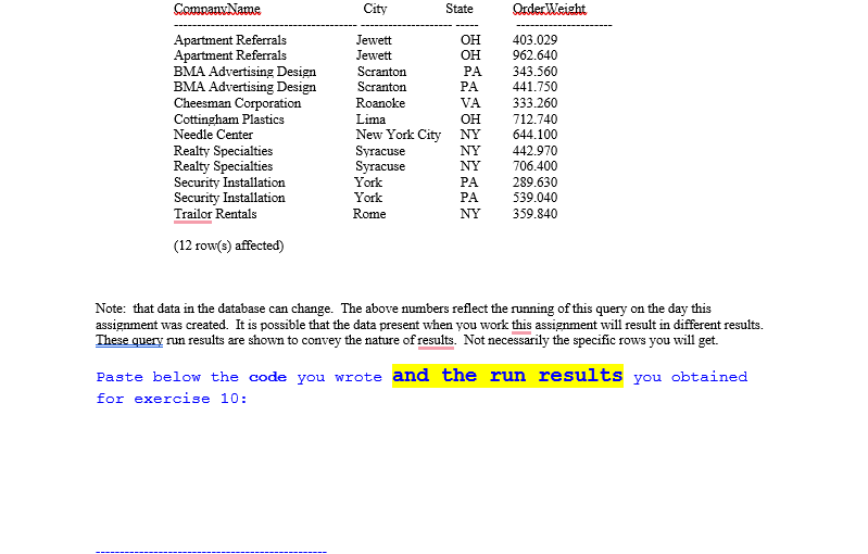 Solved 7. Write a SELECT statement that returns the LastName | Chegg.com