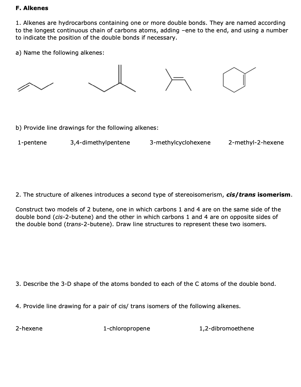 Solved E. Cycloalkanes (and Halocycloalkanes) 1. Construct a | Chegg.com