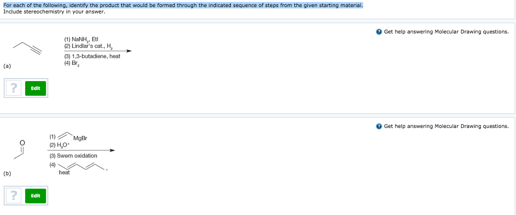Solved For each of the following, identify the product that | Chegg.com