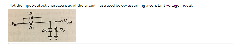 Solved Plot the input/output characteristic of the circuit | Chegg.com