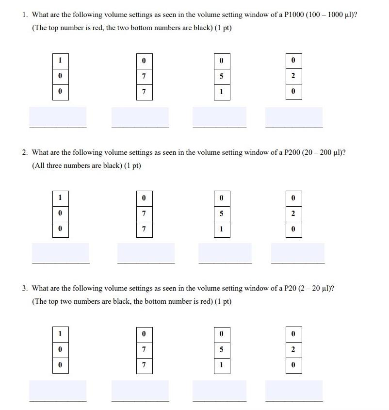 Solved 1. What are the following volume settings as seen in | Chegg.com