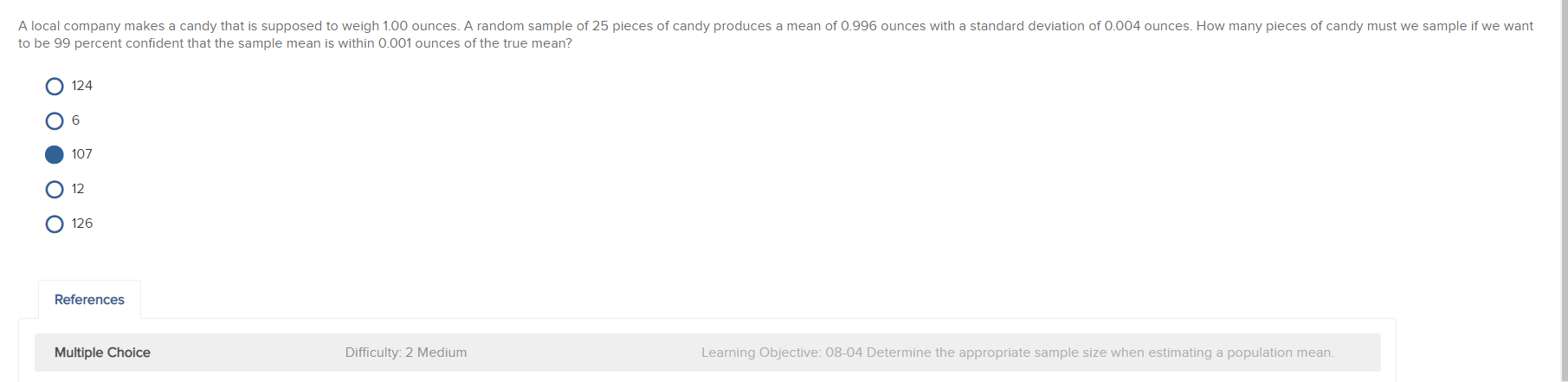 Solved A local company makes a candy that is supposed to | Chegg.com