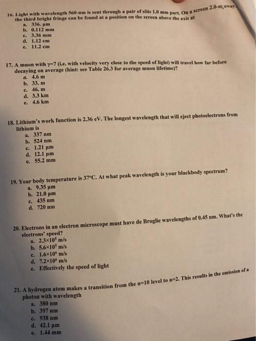 Solved Light with wavelength 560-nm is sent through a pair | Chegg.com