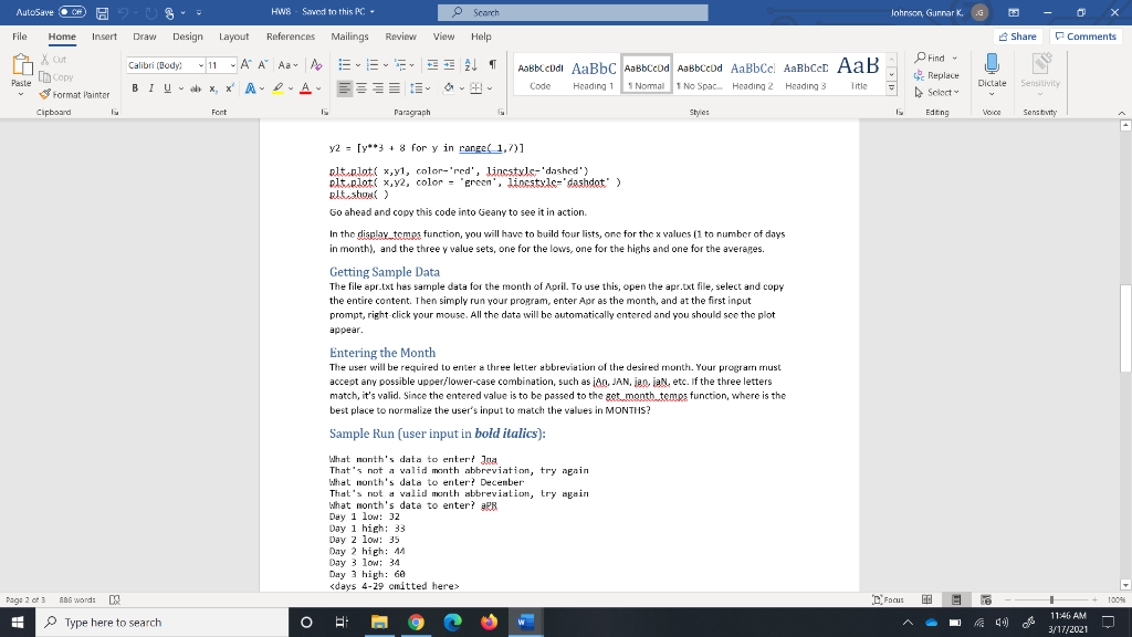 Solved AutoSave A HW8 - Saved to this PC- Scarch Johnson, | Chegg.com