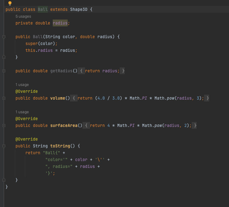 Solved public class Box extends Shape3D \{ 5 usages private | Chegg.com