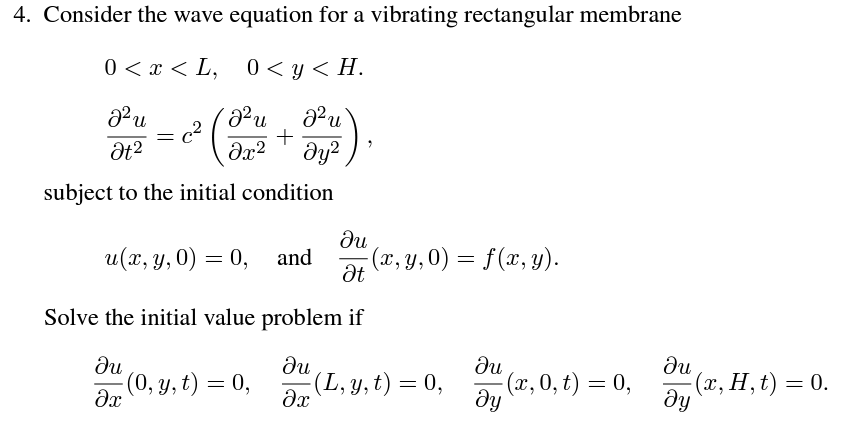 Solved Consider The Wave Equation For A Vibrating