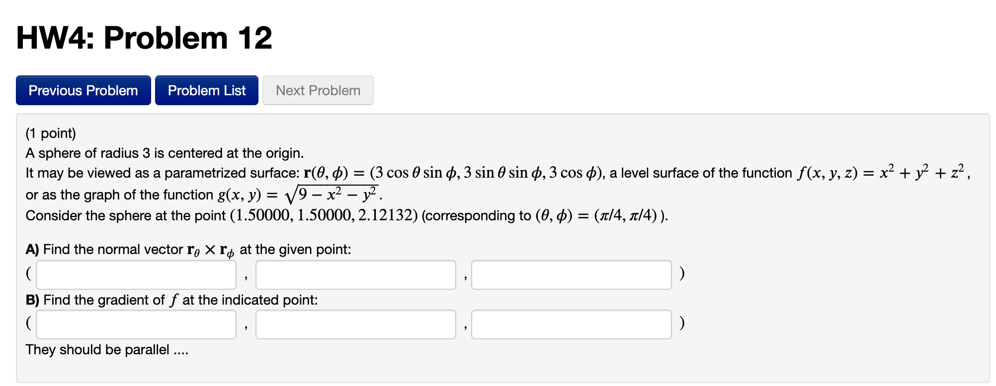 Solved HW4: Problem 12 Previous Problem Problem List Next | Chegg.com