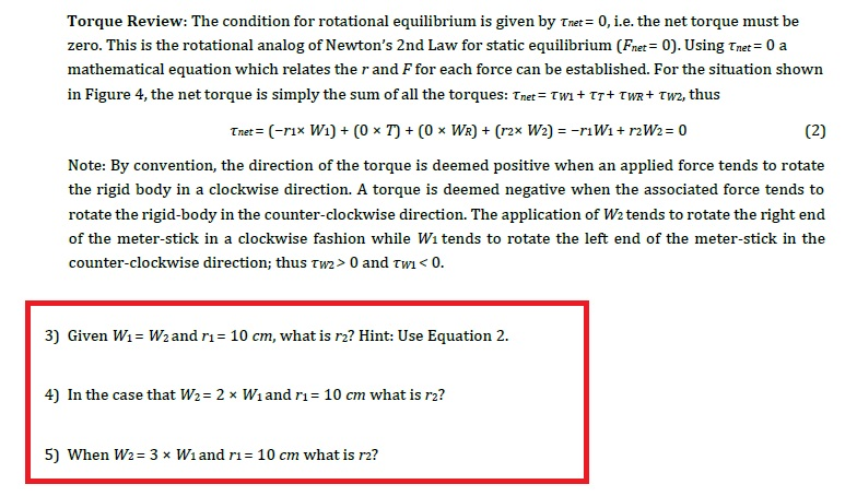 Solved Torque Review: The condition for rotational | Chegg.com