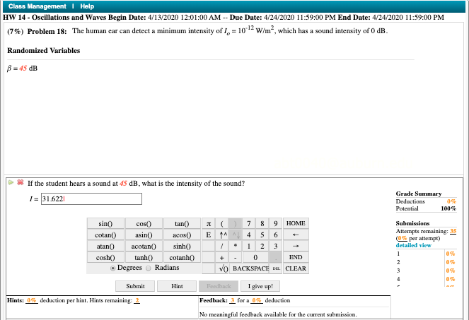 Solved Class Management | Help HW 14 - Oscillations and | Chegg.com