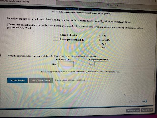 Solved resource from Cangage Learning + Kto Table [Review | Chegg.com