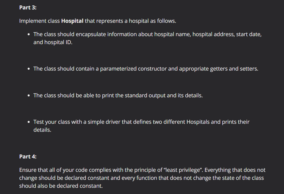 Solved Question1: MyDate Class Part 1: Implement class | Chegg.com