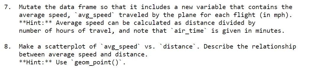 Solved Mutate the data frame so that it includes a new | Chegg.com