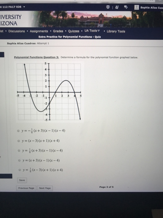 Solved Extra Practice for Polynomial Functions -Quiz Sophia | Chegg.com